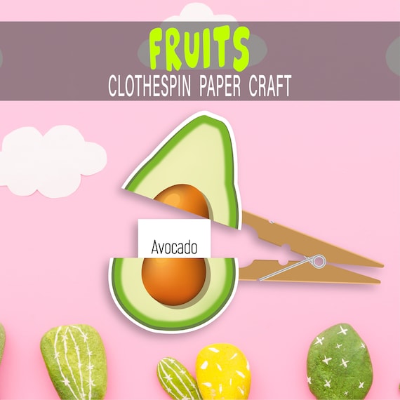 Fruits Clothespin Paper Printable Puppet Game Toy for Kids - Etsy