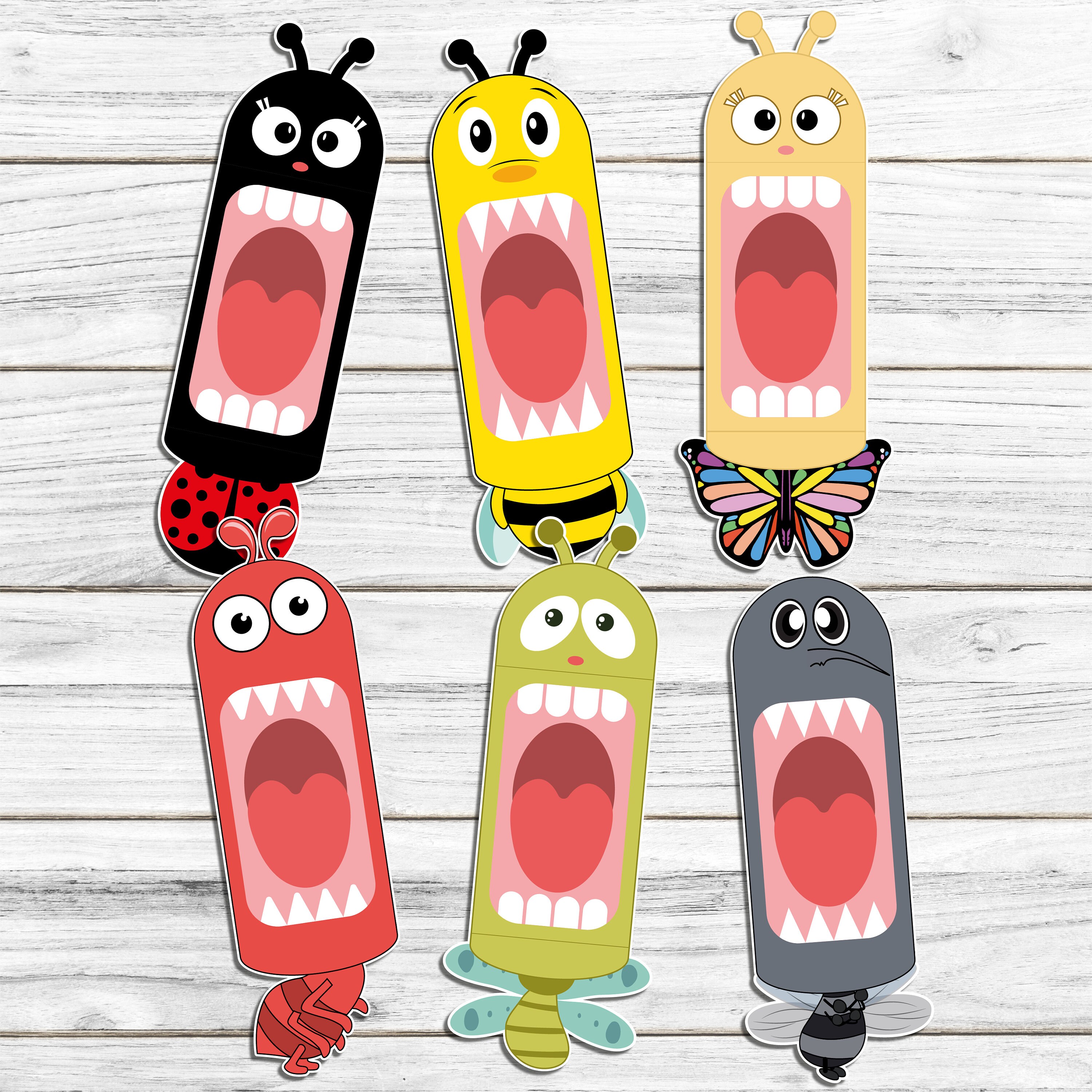 Bug Insect Paper Printable Hand Puppets, Animal Toy, Instant Download ...