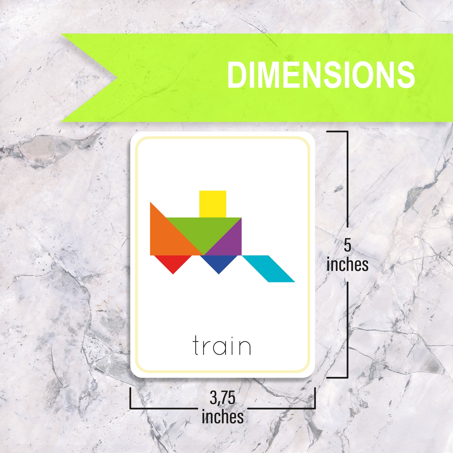 Transportation Tangram Puzzles: Montessori Vehicle Flash Cards (PDF) - Etsy
