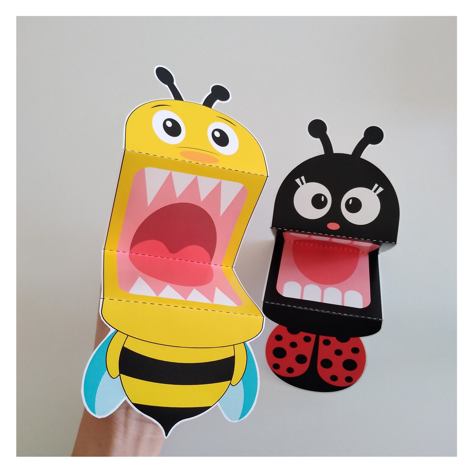 Bug Insect Paper Printable Hand Puppets, Animal Toy, Instant Download ...