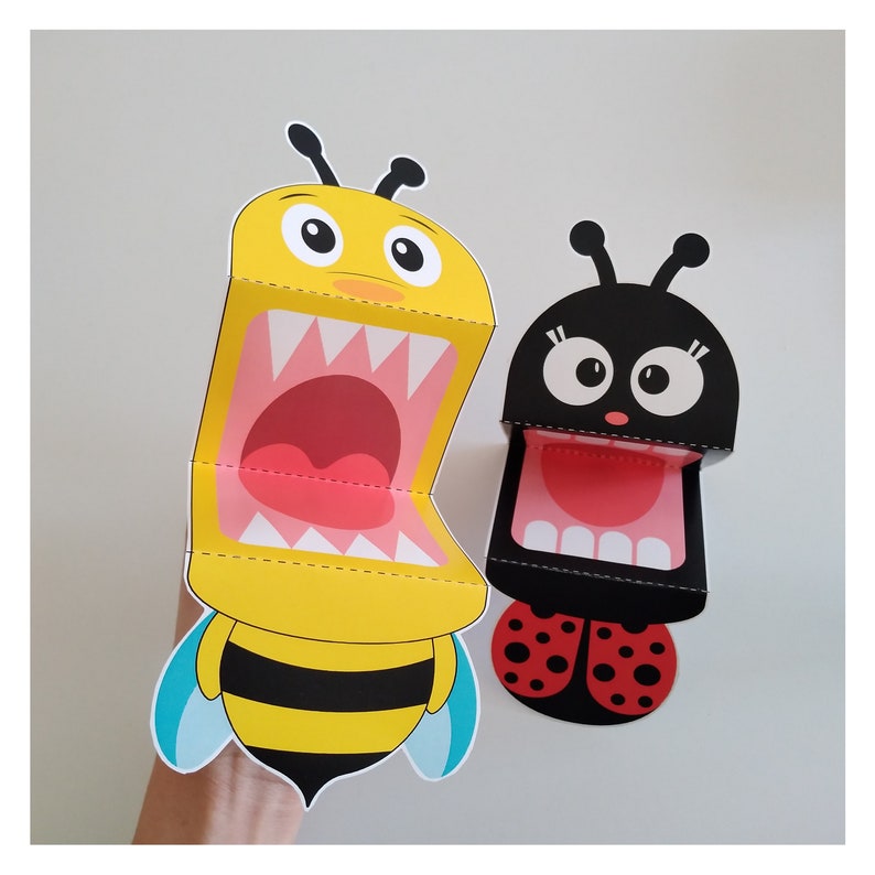 Bug Insect Paper Printable Hand Puppets, Animal Toy, Instant Download ...