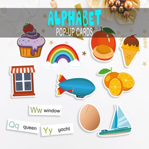 ALPHABET Pop-up Cards Printable Crafts Toddler Busy Book, Montessori ...