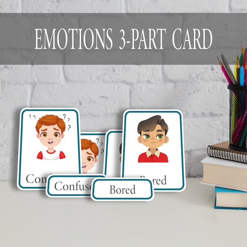 Emotion Flashcards Feelings Flash Cards Montessori - Etsy