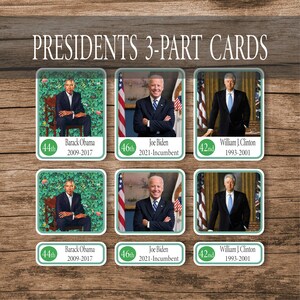 UNITED STATES PRESIDENTS, American Presidents Flash Cards, Presidents ...