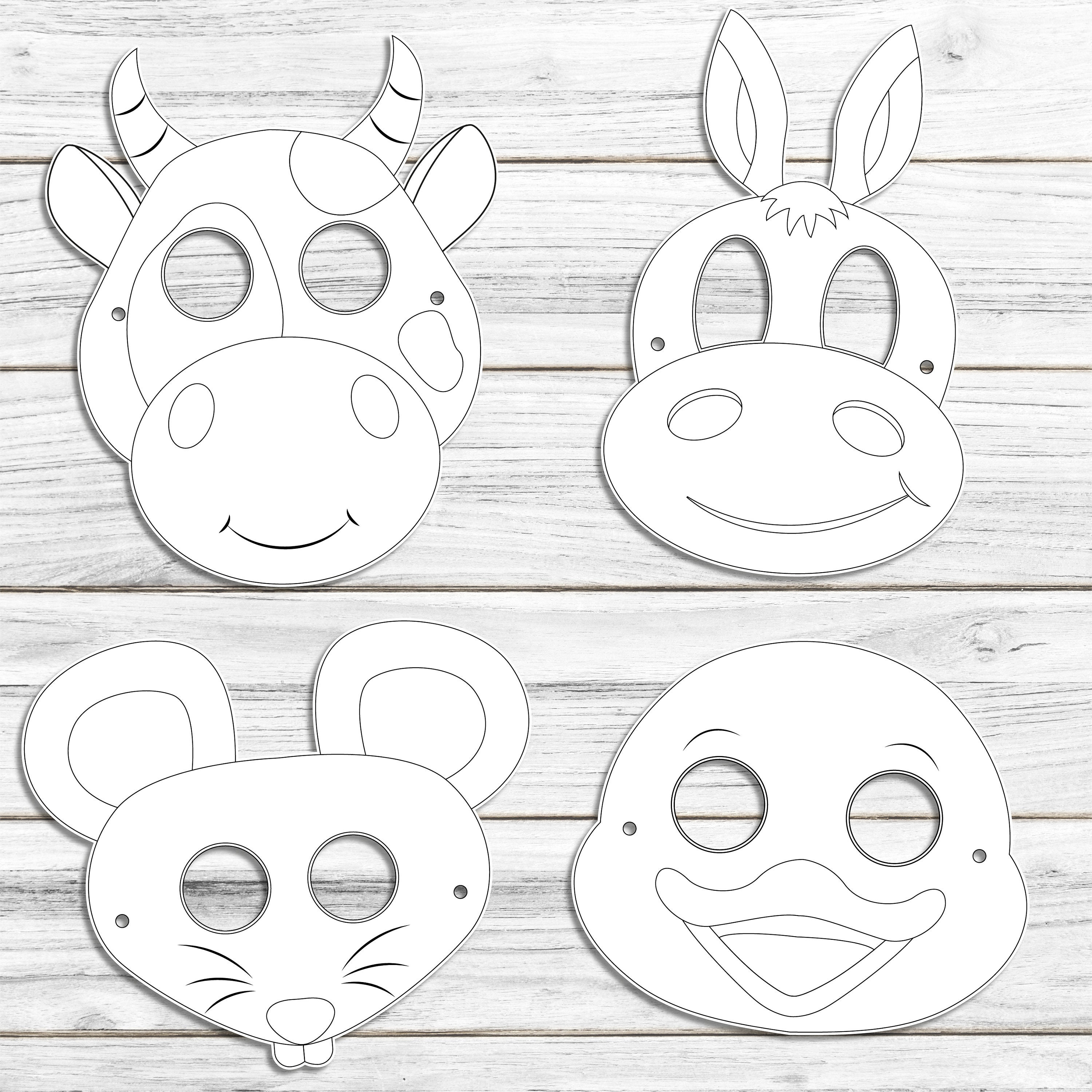 FARM Animal Masks Barnyard Animal Paper Mask Animal Birthday - Etsy Canada