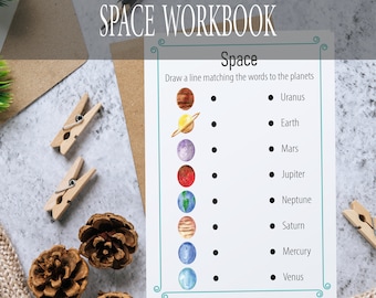 Solar System Printable Worksheet, Busy Book, Science Worksheets for Pre ...
