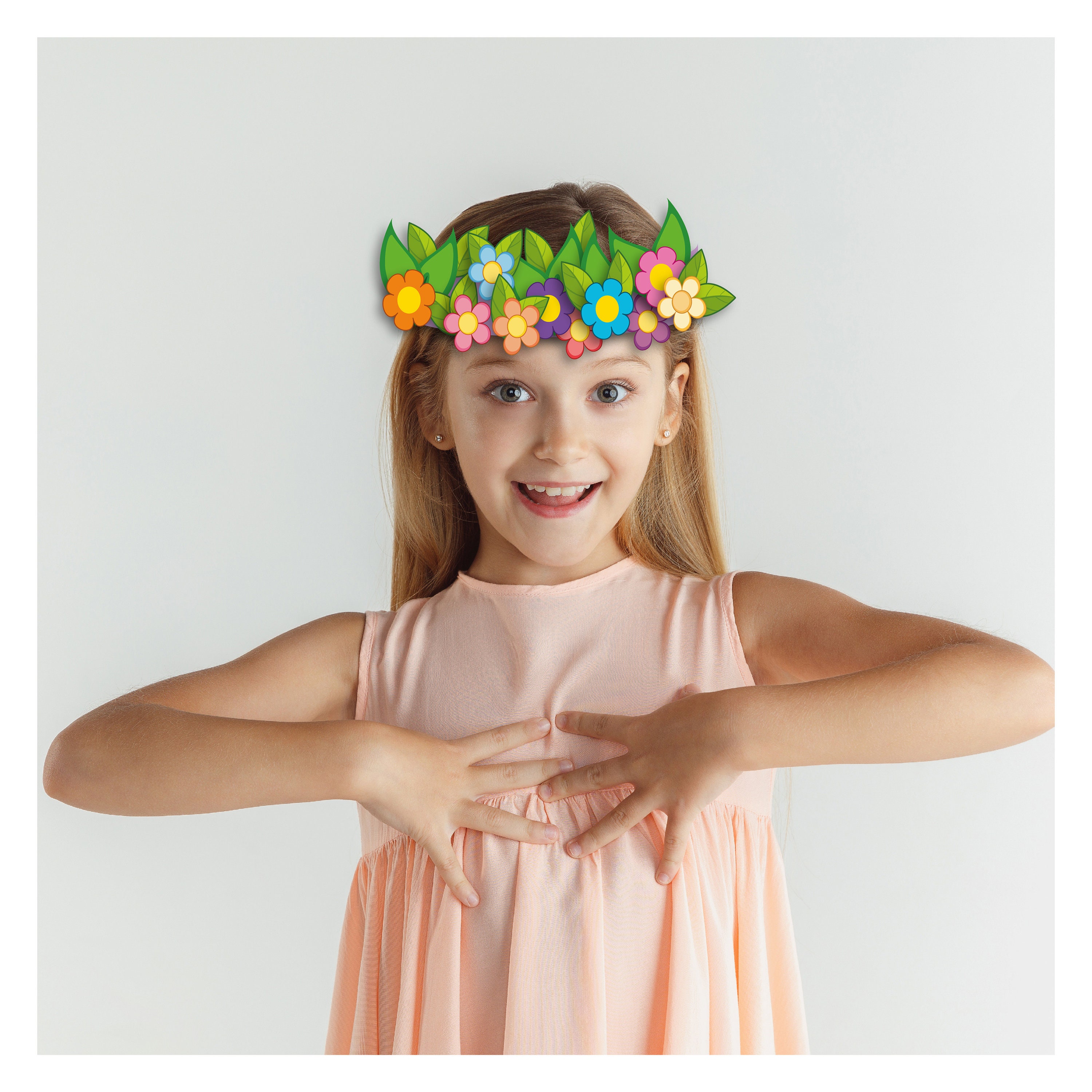 Paper Flower and Bug Printable Crown Kids Crafts Hats Flower - Etsy