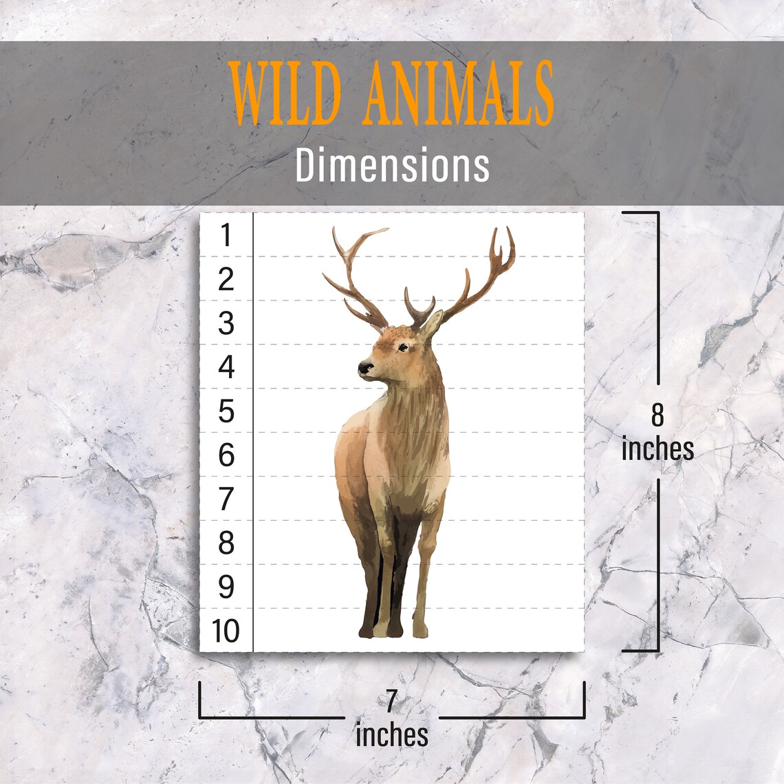 WILD ANIMALS Sequence Puzzle Printable Number Counting Puzzle Toddler ...