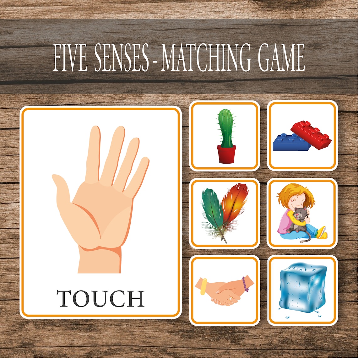 Five Senses Matching Game Cards: Montessori Early Learning (PDF) - Etsy