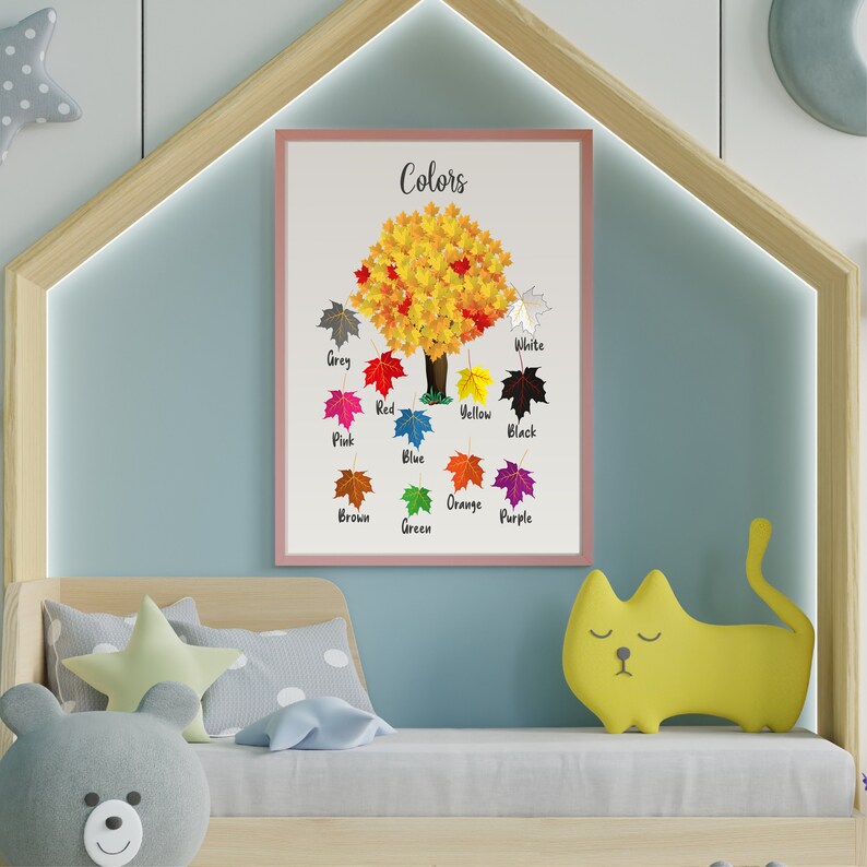 Color Poster Rainbow Classroom Decor Montessori Toddler - Etsy