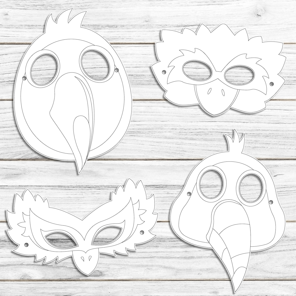 BIRD Animal Mask Printable Paper Craft Template Party Favor | Etsy Canada