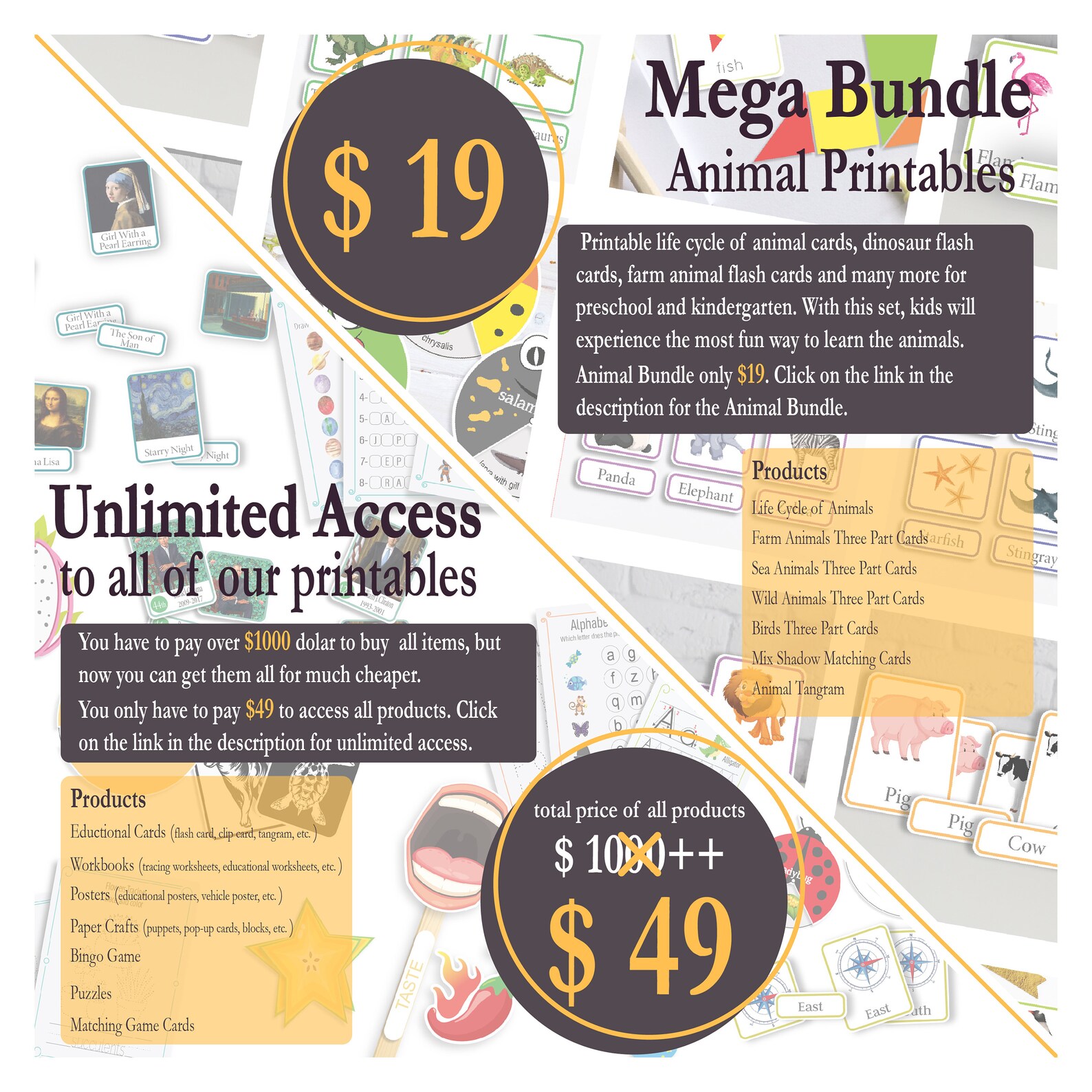 Where Do Animals Live Matching Game Cards, Montessori Toddler Matching ...