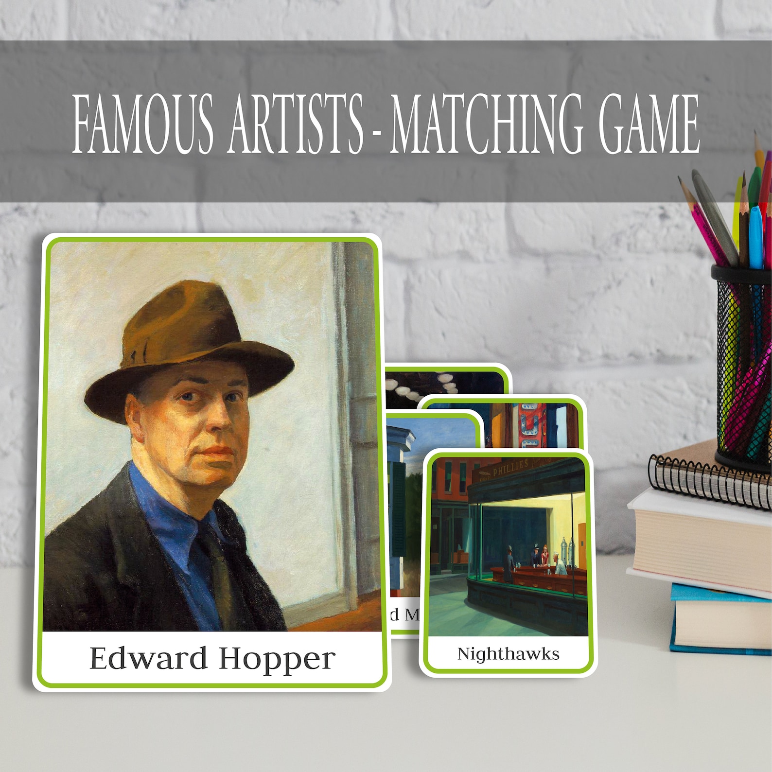 Famous Painters Matching Game: Montessori Preschool Activity (PDF) - Etsy