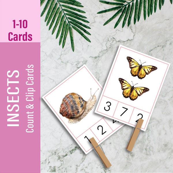 Count and Clip Cards - Etsy