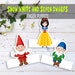 Snow White and Seven Dwarfs Finger Puppets, Printable Paper Crafts ...