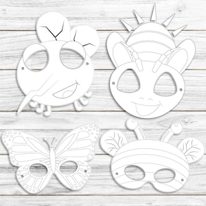 BUG Insect Masks, Animal Printable Paper Mask, Kid Party Mask ...