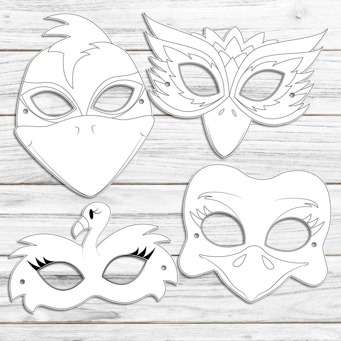 BIRD Animal Mask Printable Paper Craft Template Party Favor | Etsy Canada