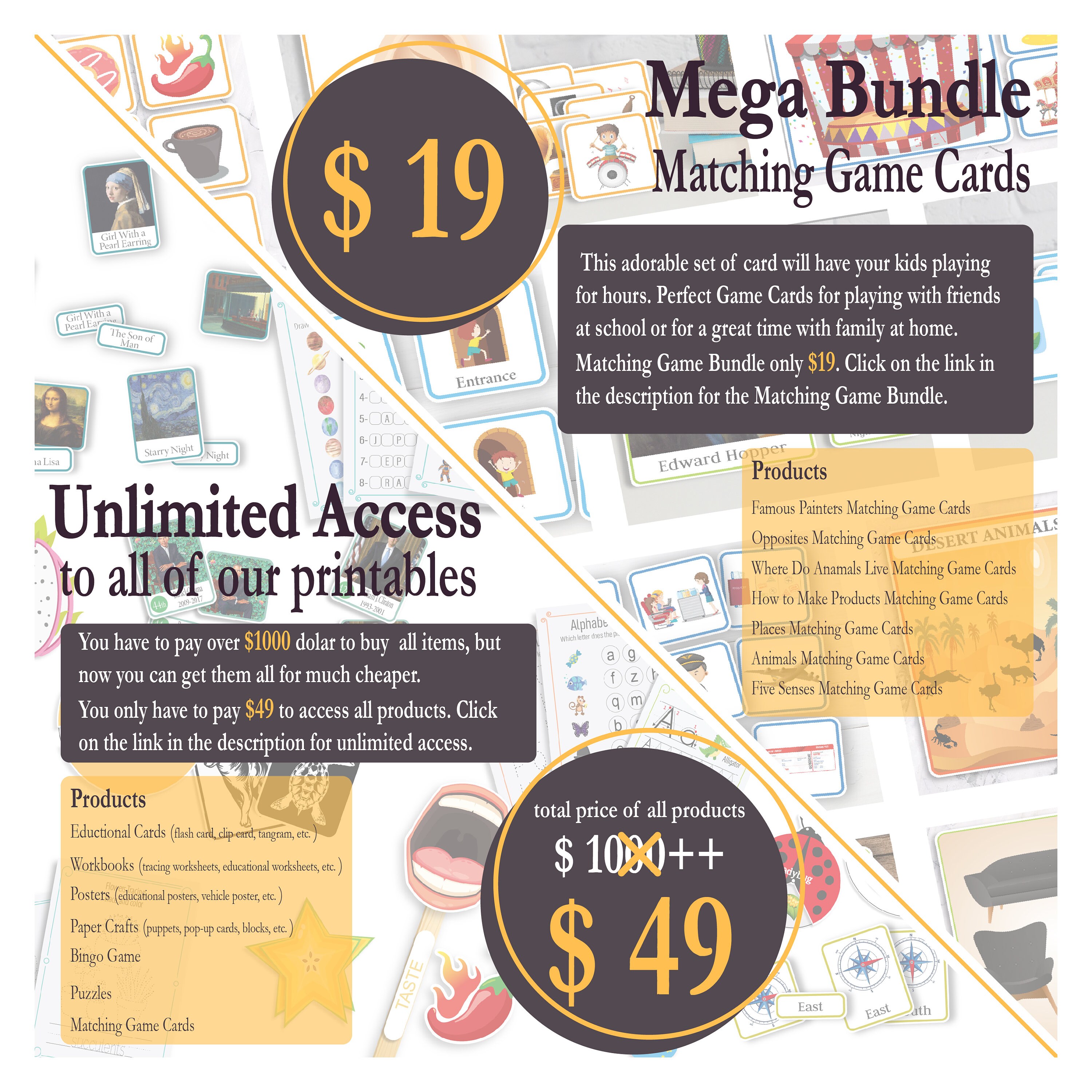 Five Senses Matching Game Cards: Montessori Early Learning (PDF) - Etsy