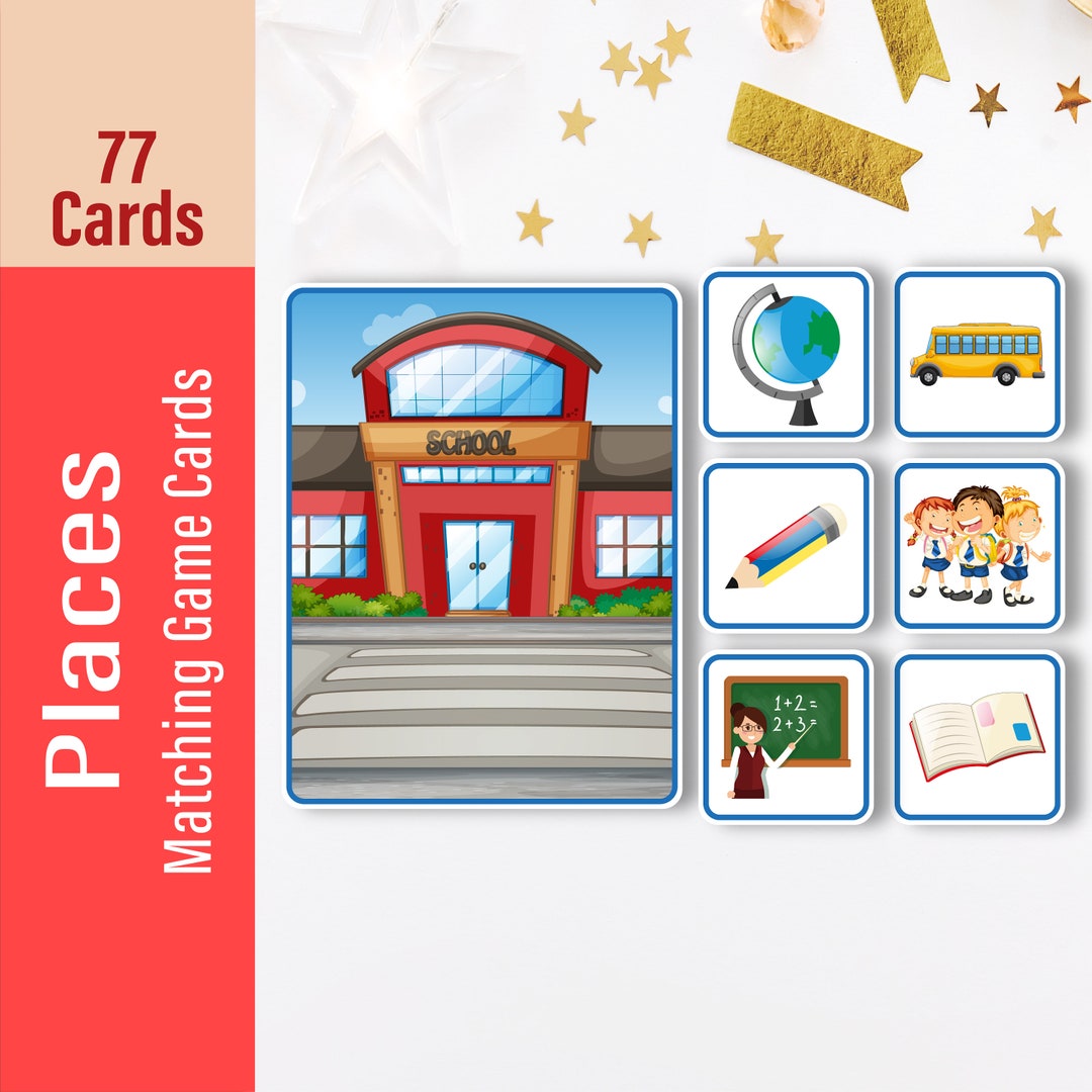 Places Matching Game Cards: Montessori Toddler Learning (PDF) - Etsy
