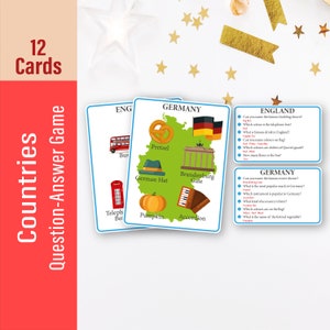 Countries Question-answer Game Cards: Montessori Learning (PDF) - Etsy