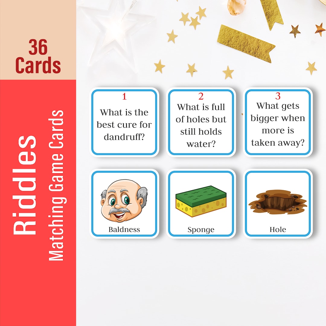 Montessori Riddles Game Cards: Early Learning Activity (PDF Download ...