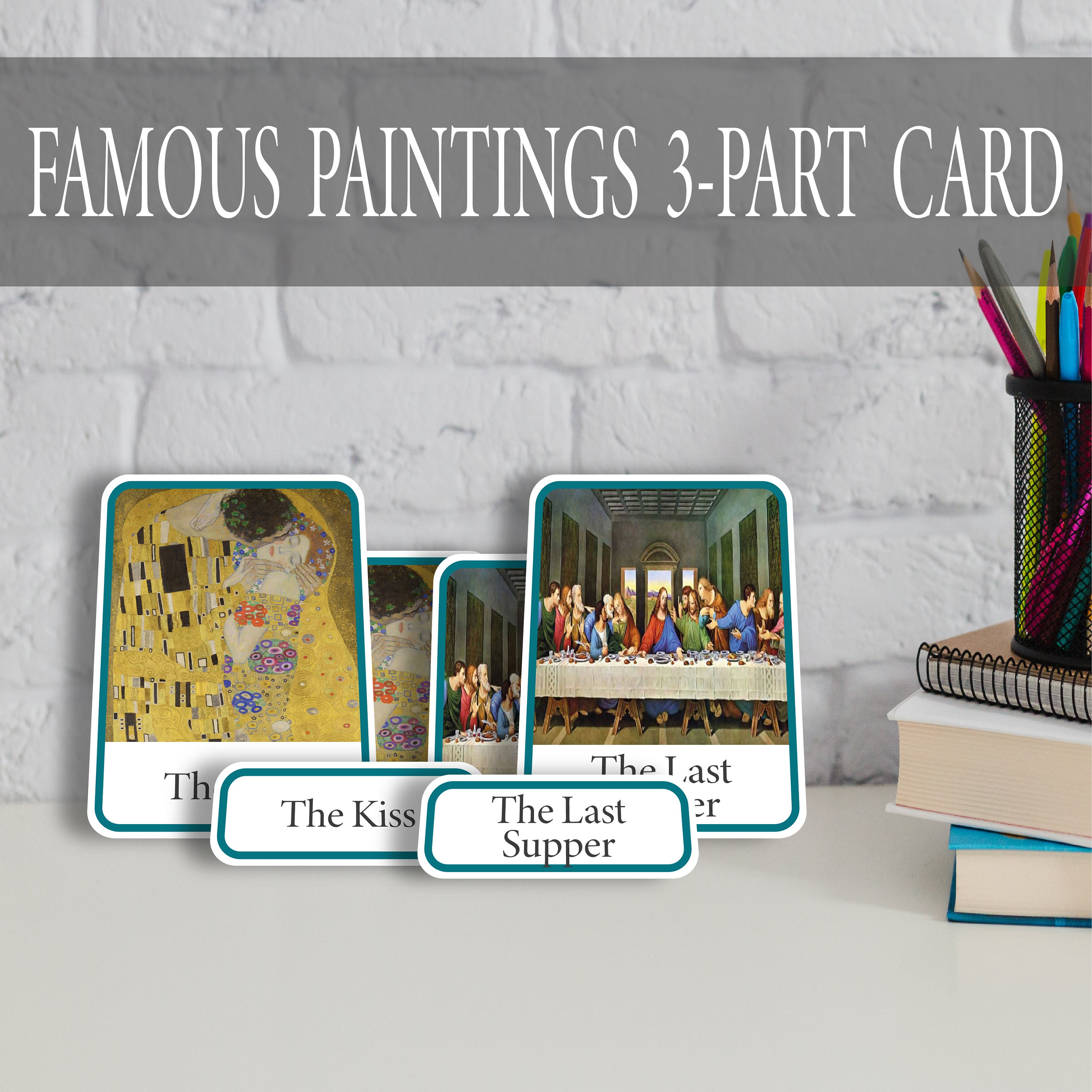 Famous Paintings Flash Cards: Montessori Learning Materials (PDF) - Etsy
