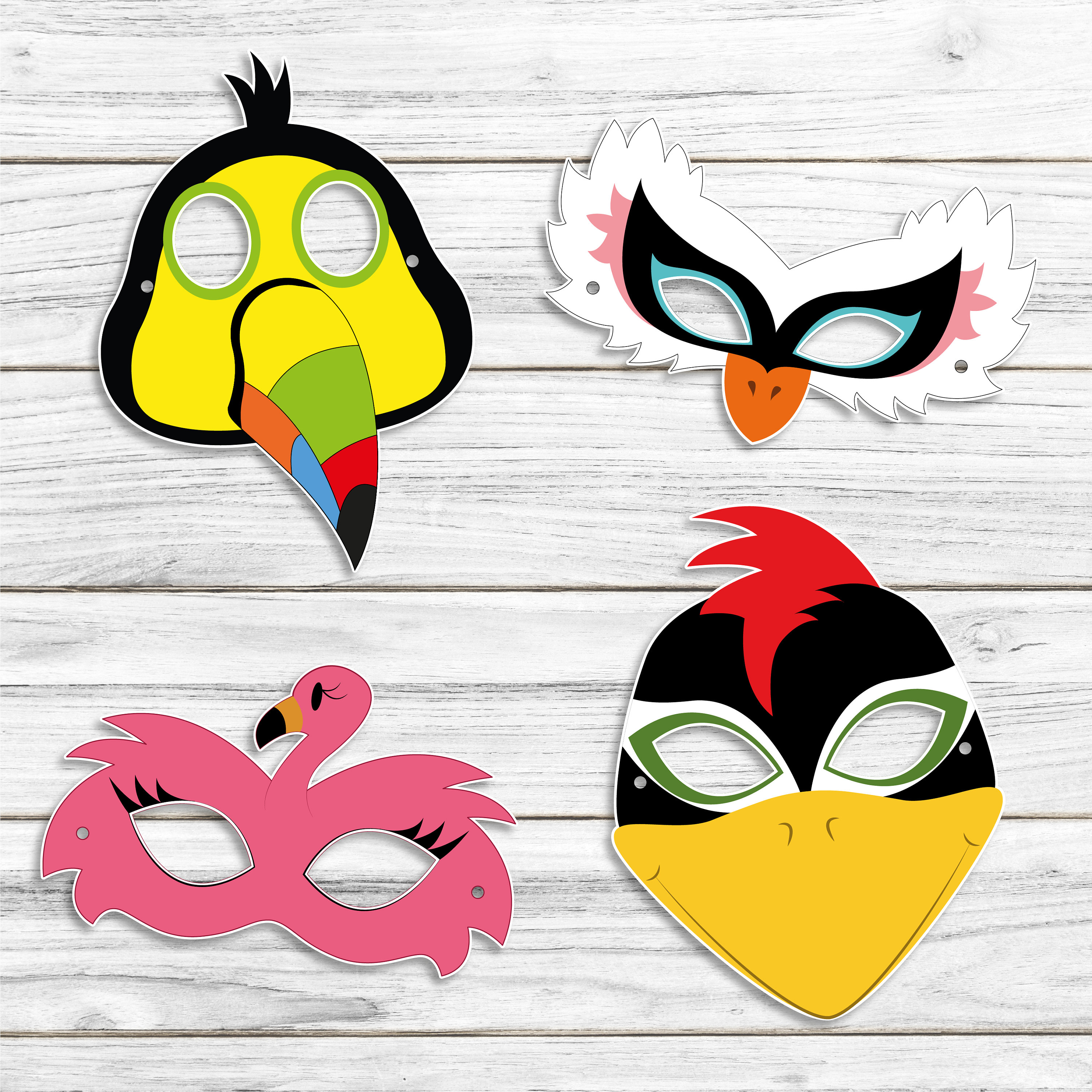 BIRD Animal Mask Printable Paper Craft Template Party Favor | Etsy Canada