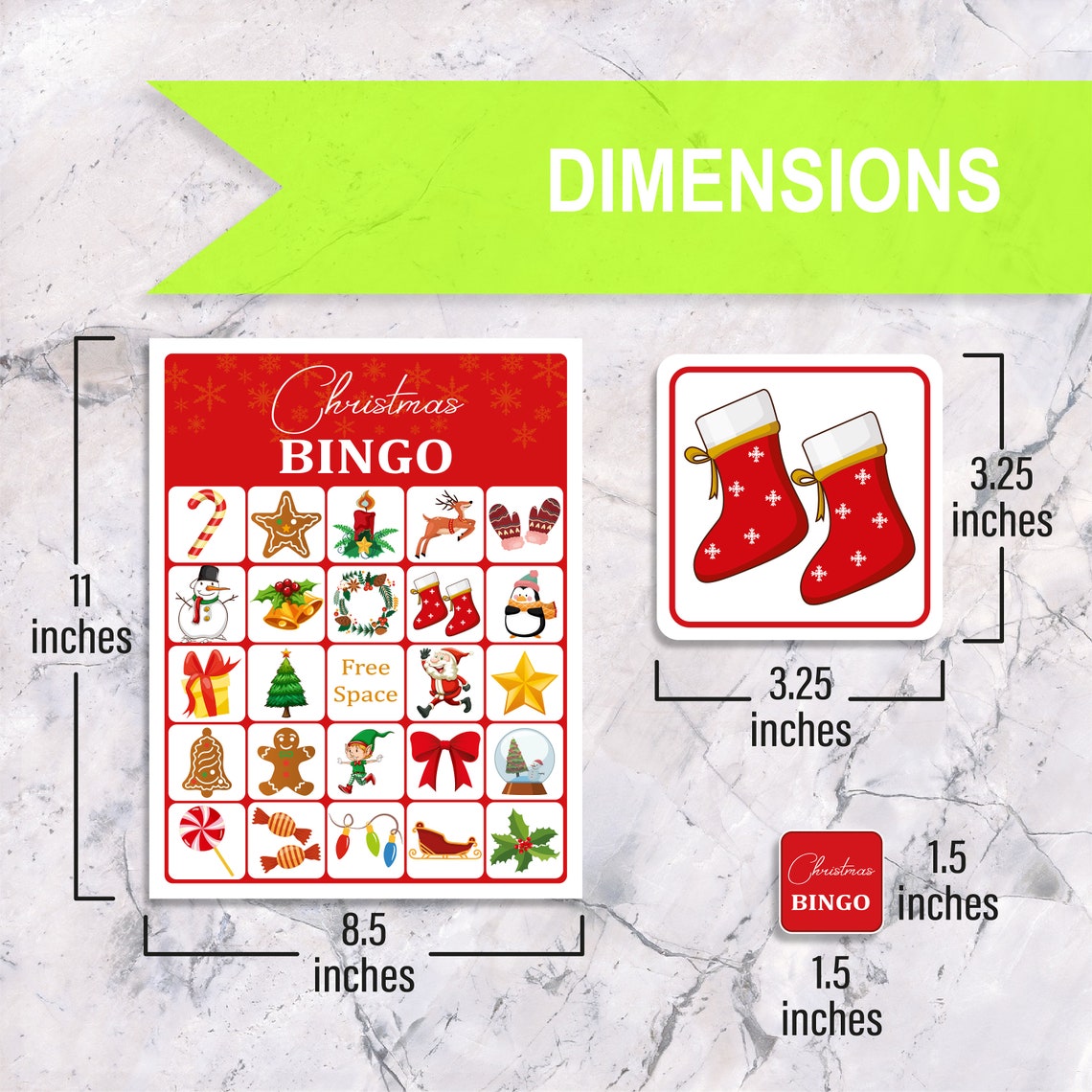 CHRISTMAS BINGO 20 Cards Game Printable Party Game Instant | Etsy