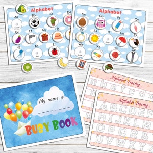 Toddler Busy Book Printable, First Learning Binder, Educational ...