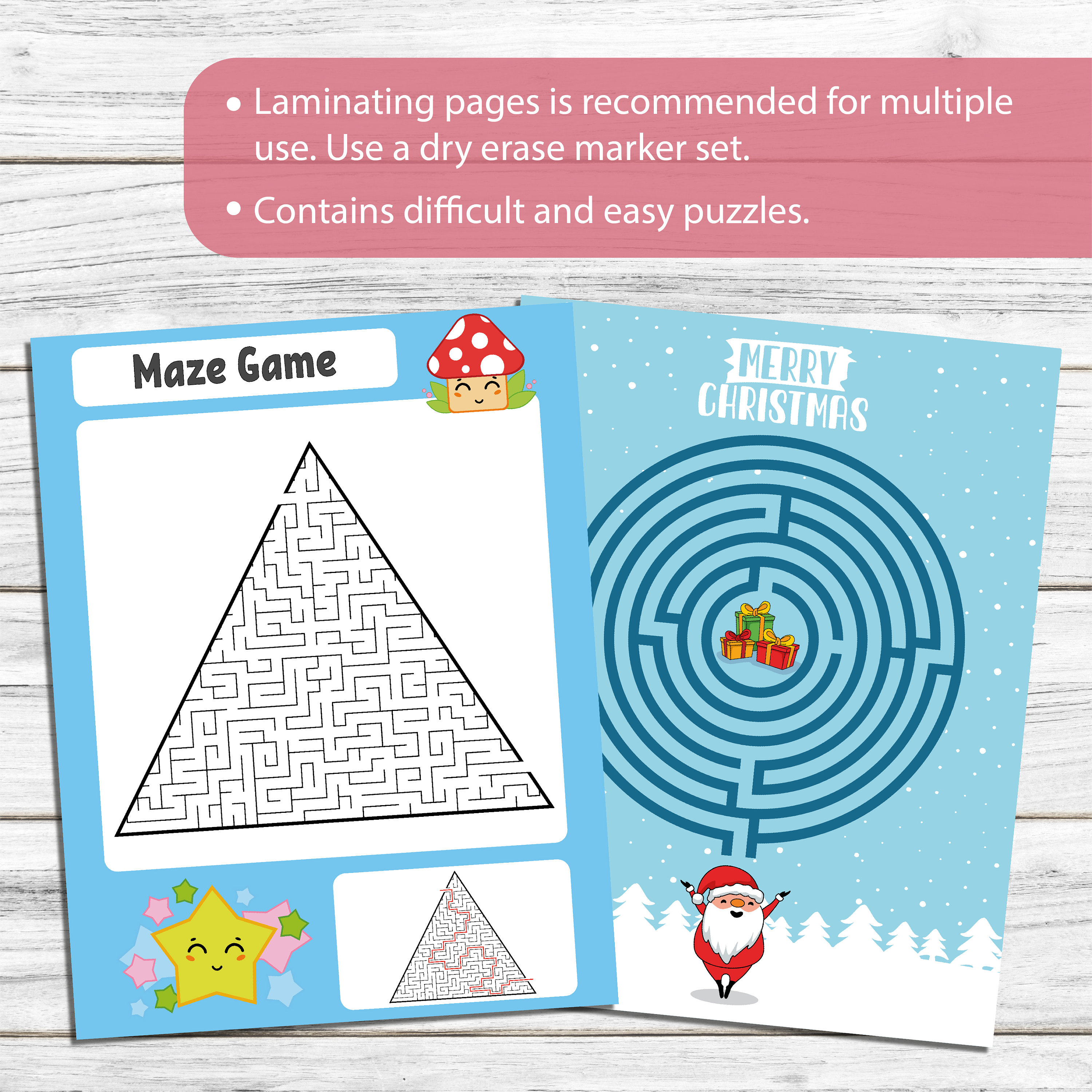 Maze Games for Kids Labyrinth Printable Activity Page - Etsy