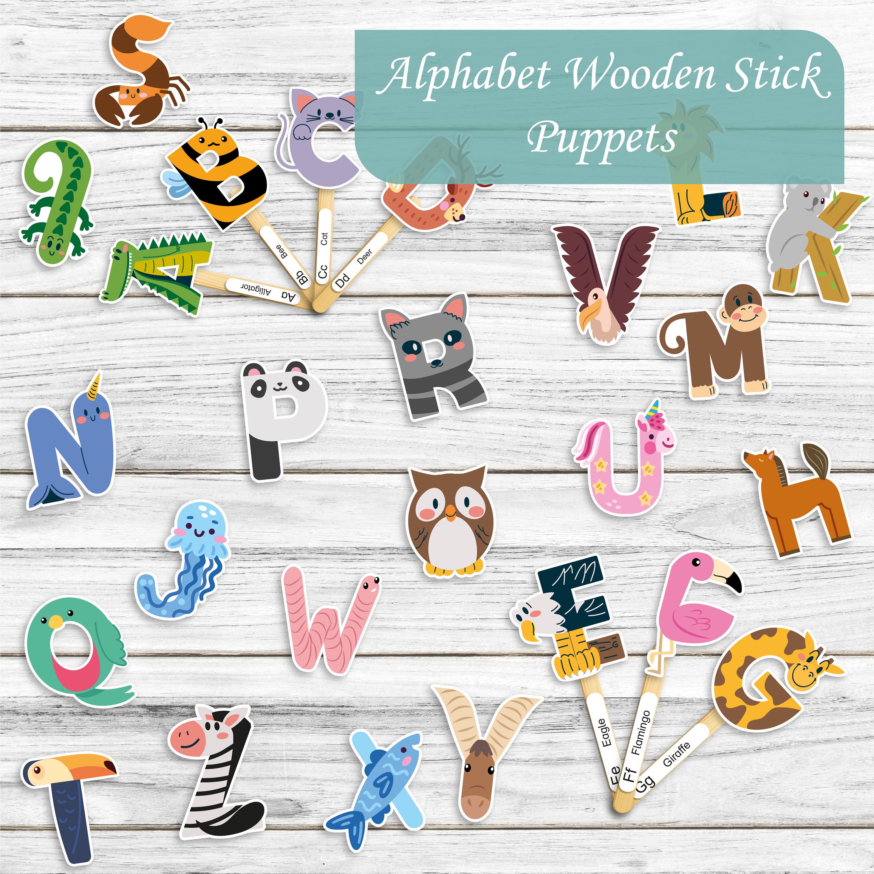 ALPHABET Mega Bundle Printable ABC Set, Paper Letter Craft Activity for ...
