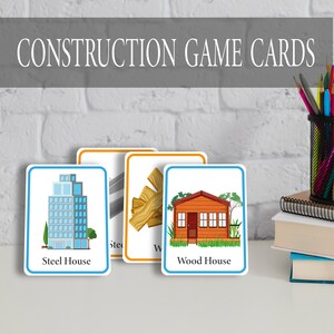 Construction Matching Game Cards, Montessori Toddler Matching Game ...