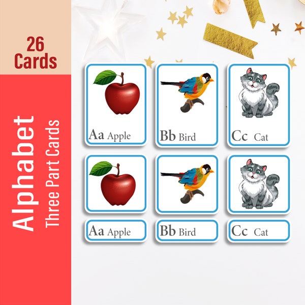 COLORS Three Part Flash Cards, Montessori Toddler Flashcard for Kids ...