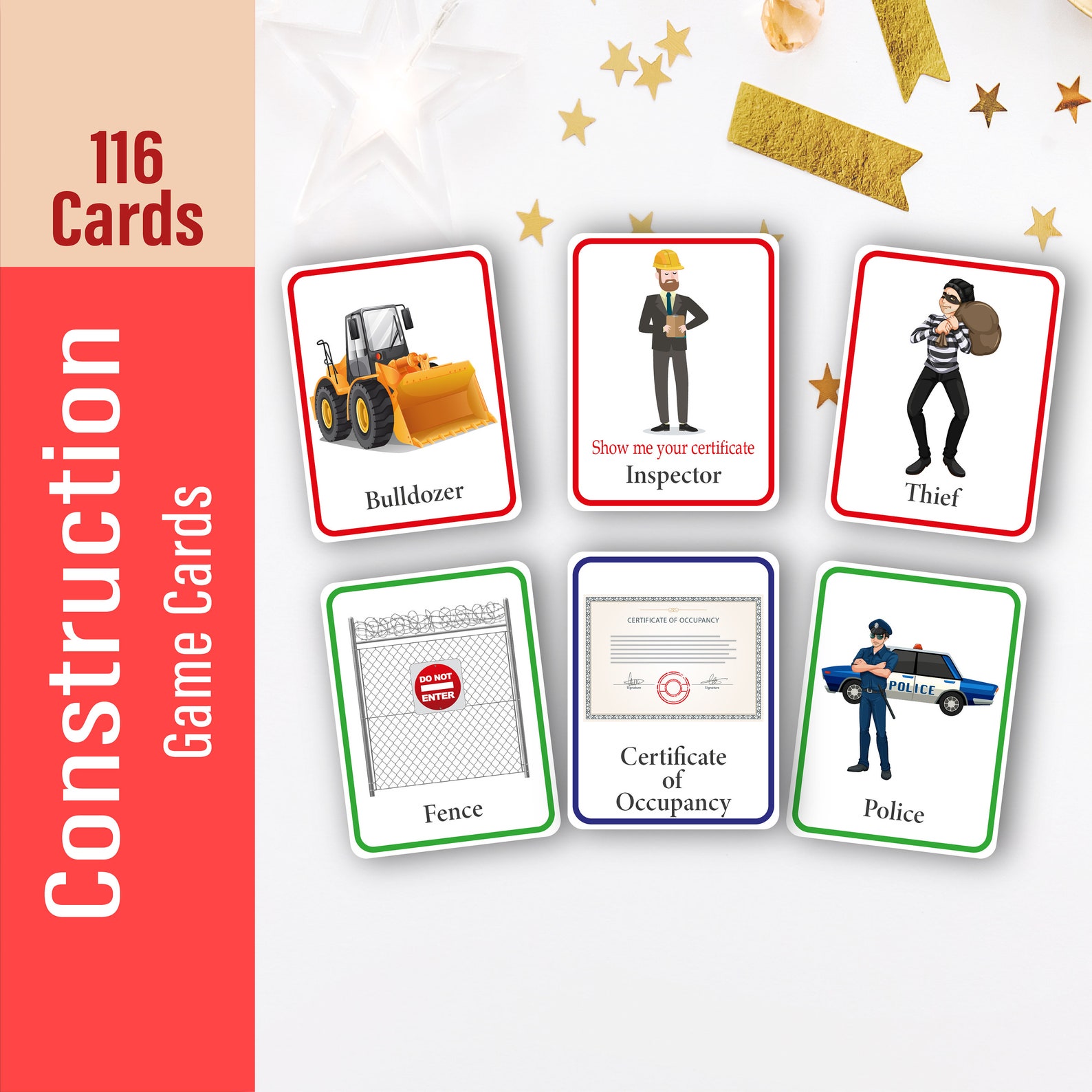 Construction Matching Game Cards: Montessori Early Learning (PDF) - Etsy
