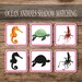Ocean Animals Shadow Matching Game Cards, Montessori Toddler Matching ...