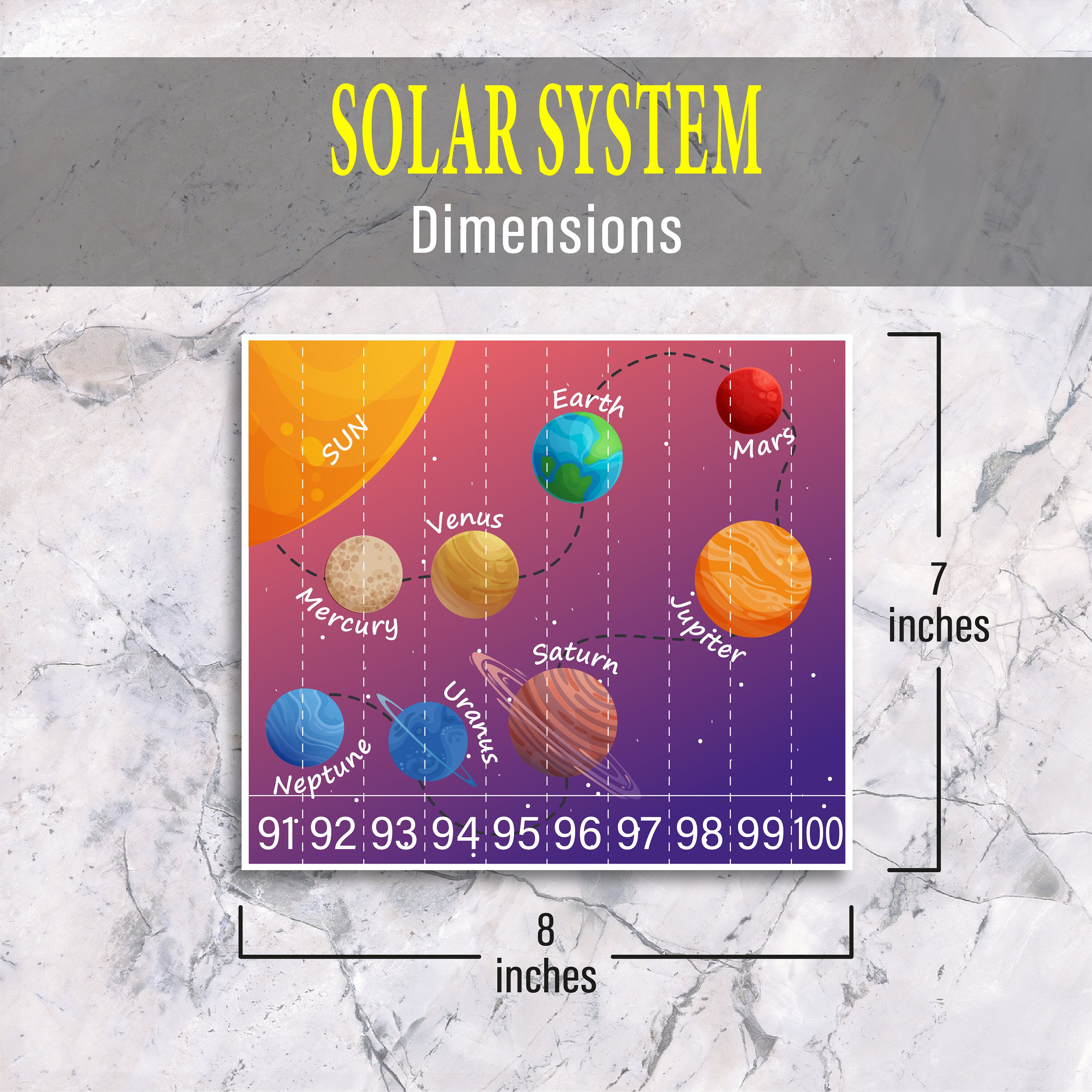 SOLAR SYSTEM Sequence Puzzle PLANETS Printable Number Counting Puzzle ...