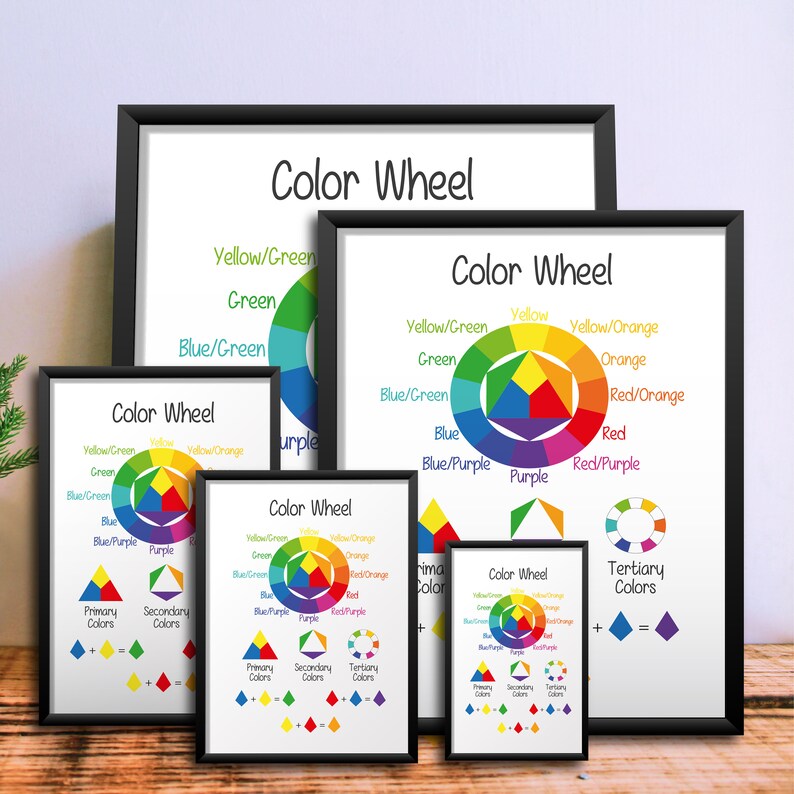 Color Wheel Poster Montessori Toddler Color Wheel Poster for - Etsy