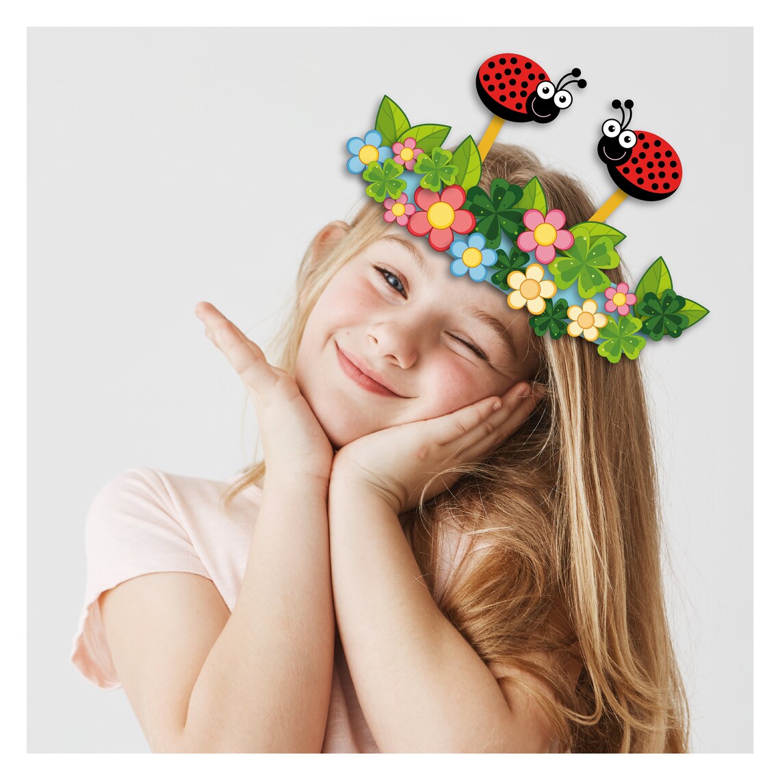Paper Flower and Bug Printable Crown Kids Crafts Hats Flower - Etsy