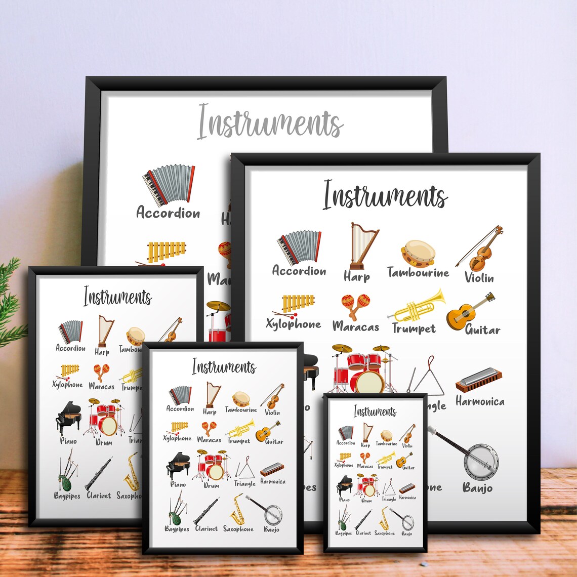 Musical Instruments Poster: Montessori Learning Print (digital Download ...