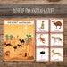 Where Do Animals Live Matching Game Cards, Montessori Toddler Matching ...