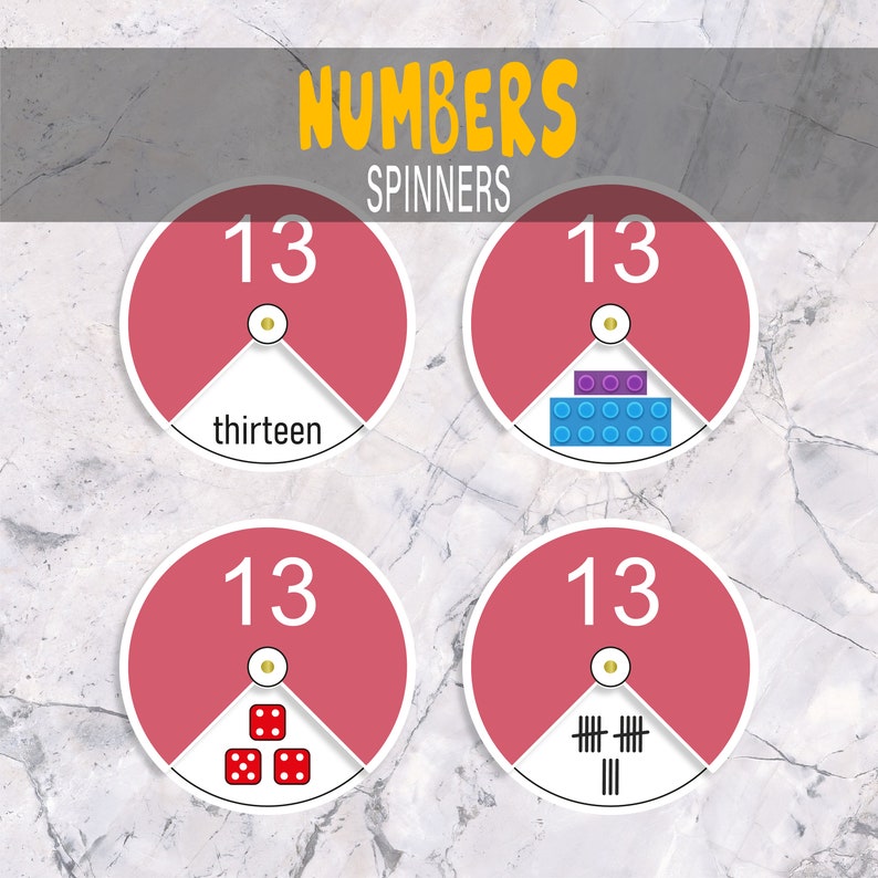 NUMBERS 1-20 Spinner Cards Printable Toddler Busy Book - Etsy