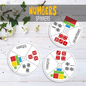 Numbers 1-20 Spinner Cards: Montessori Toddler Busy Book (PDF) - Etsy