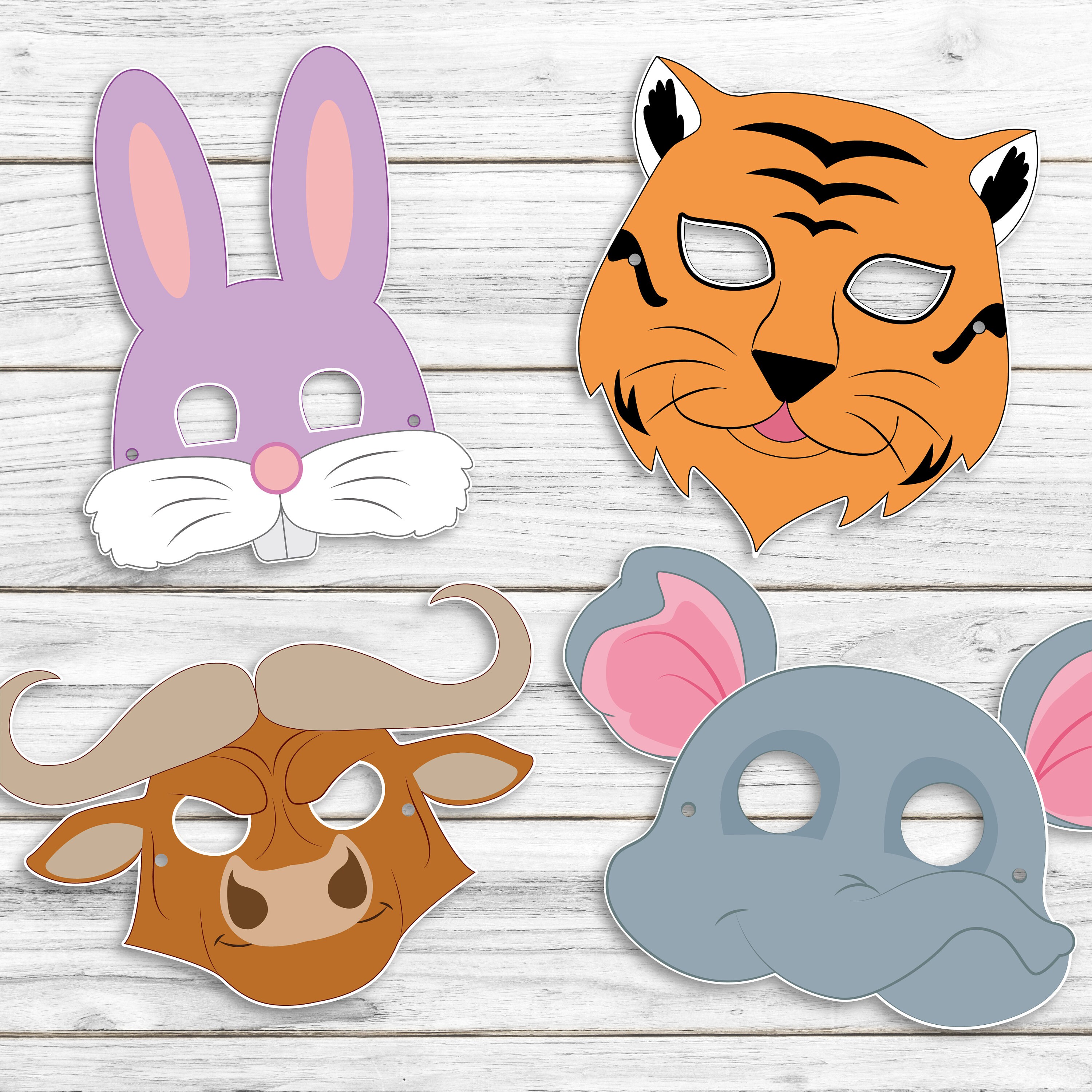 Woodland Animal Masks, Printable Paper Masks (PDF Pattern) - Etsy