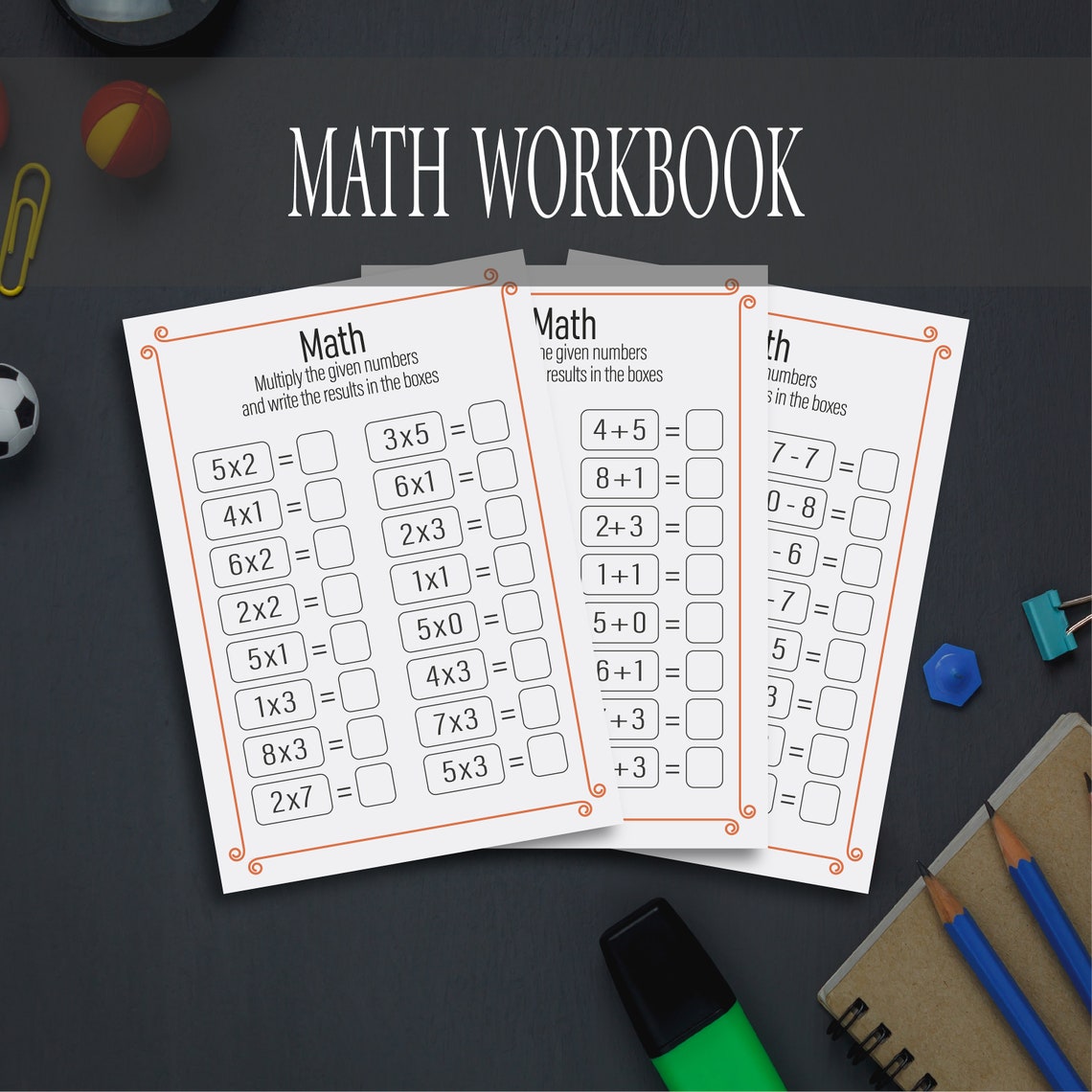 Math Printable Busy Book, Montessori Toddler Worksheets for Kids ...