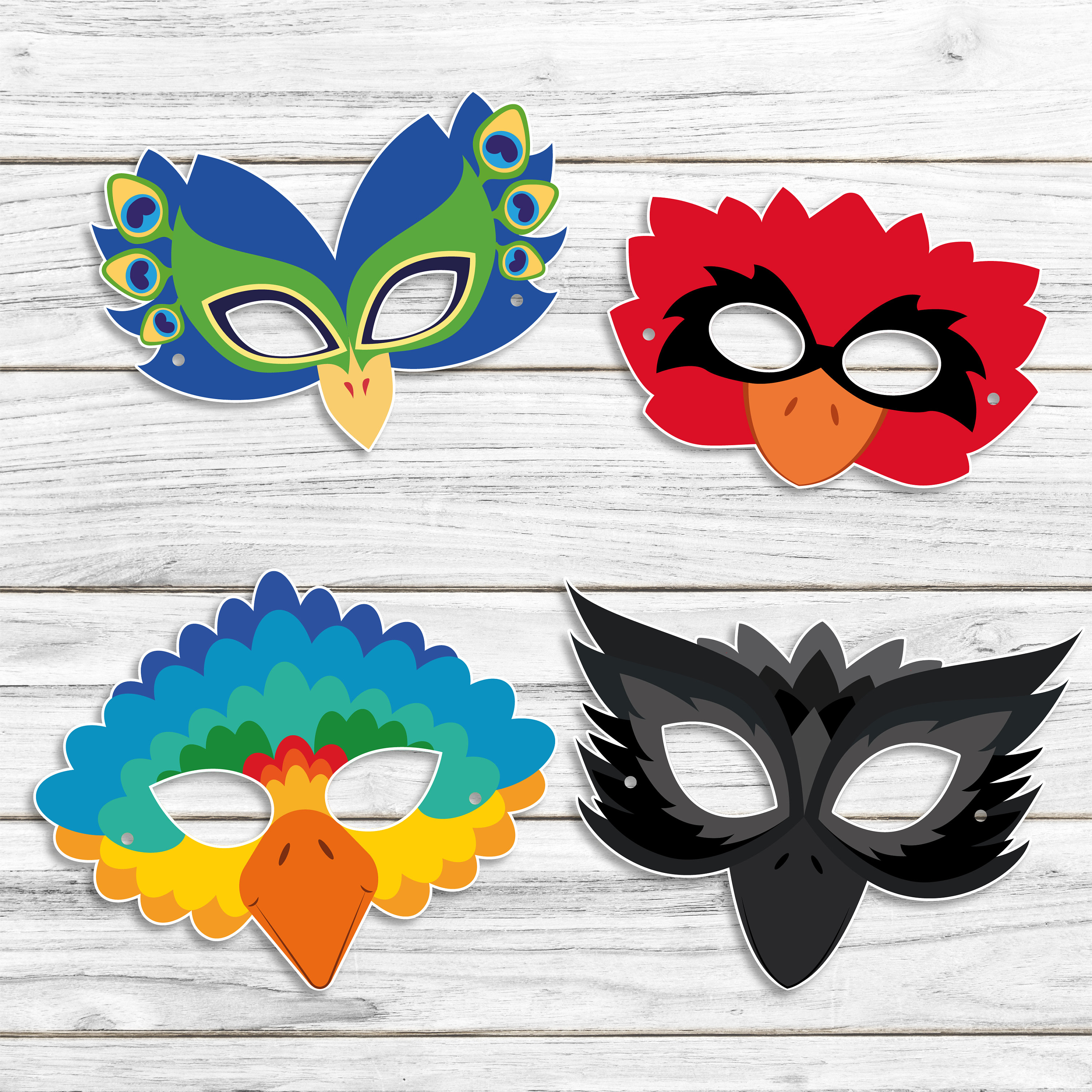 BIRD Animal Mask Printable Paper Craft Template Party Favor | Etsy Canada
