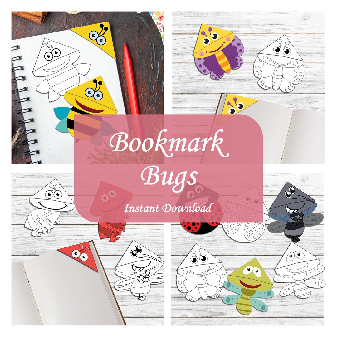 BUG Printable Animal Bookmark Templates, Paper Craft Game for Kids ...