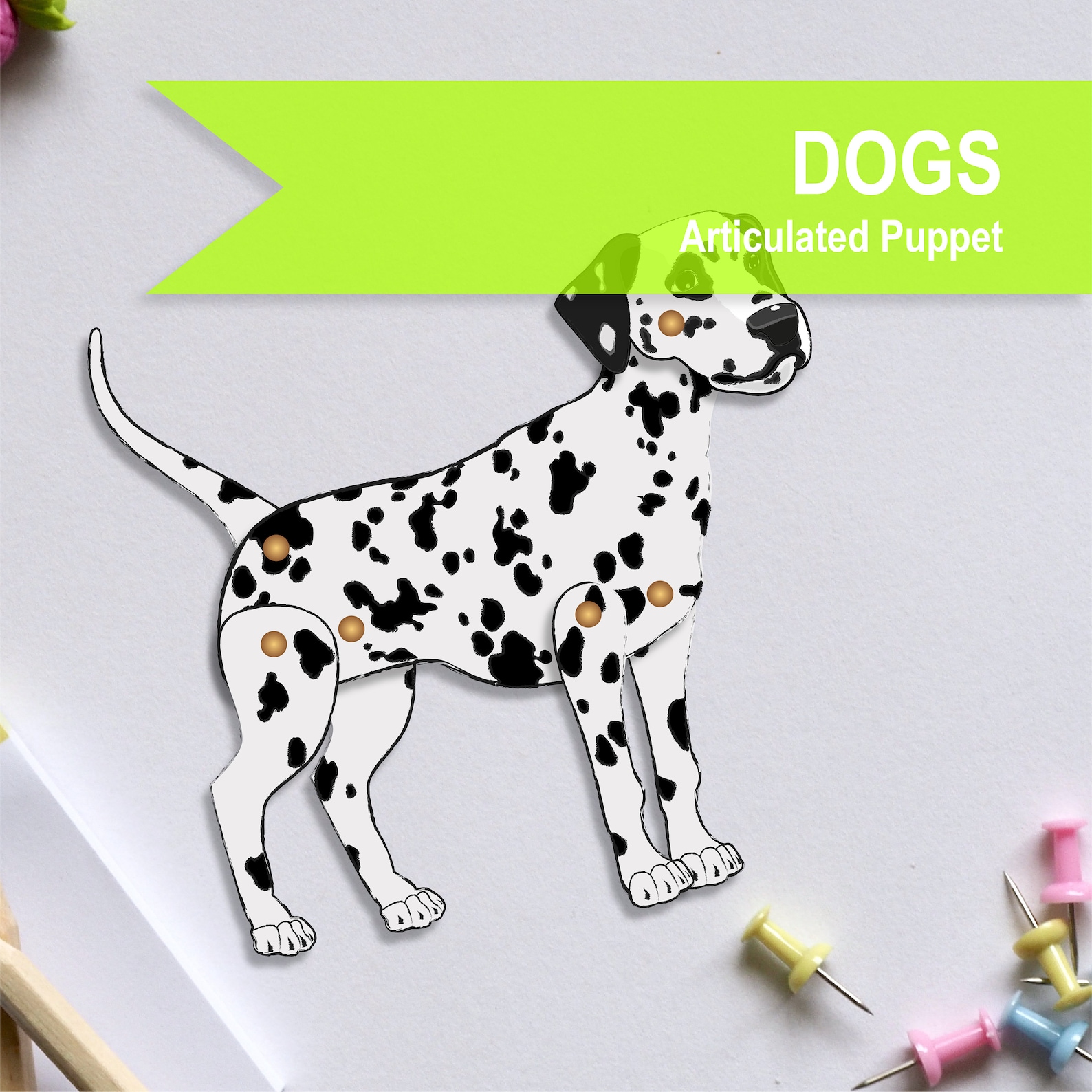 Dog Articulated Paper Puppets: Montessori Learning Toy (PDF) - Etsy