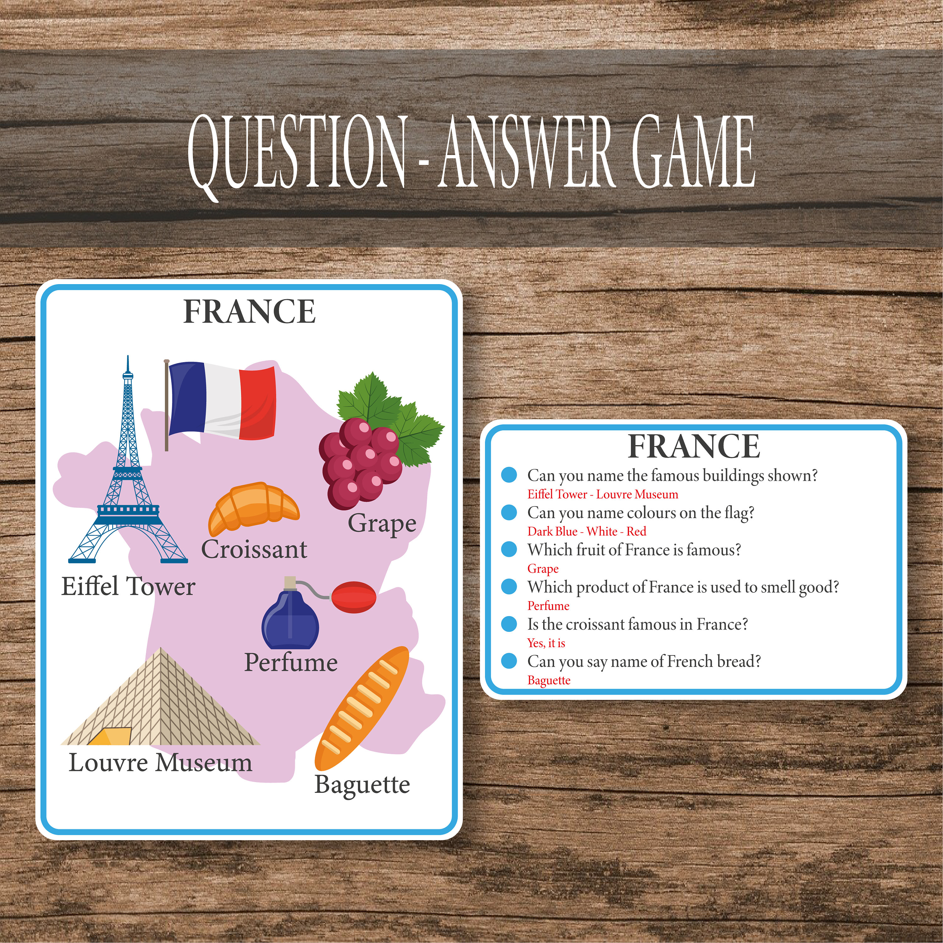 Countries Question-answer Game Cards: Montessori Learning (PDF) - Etsy