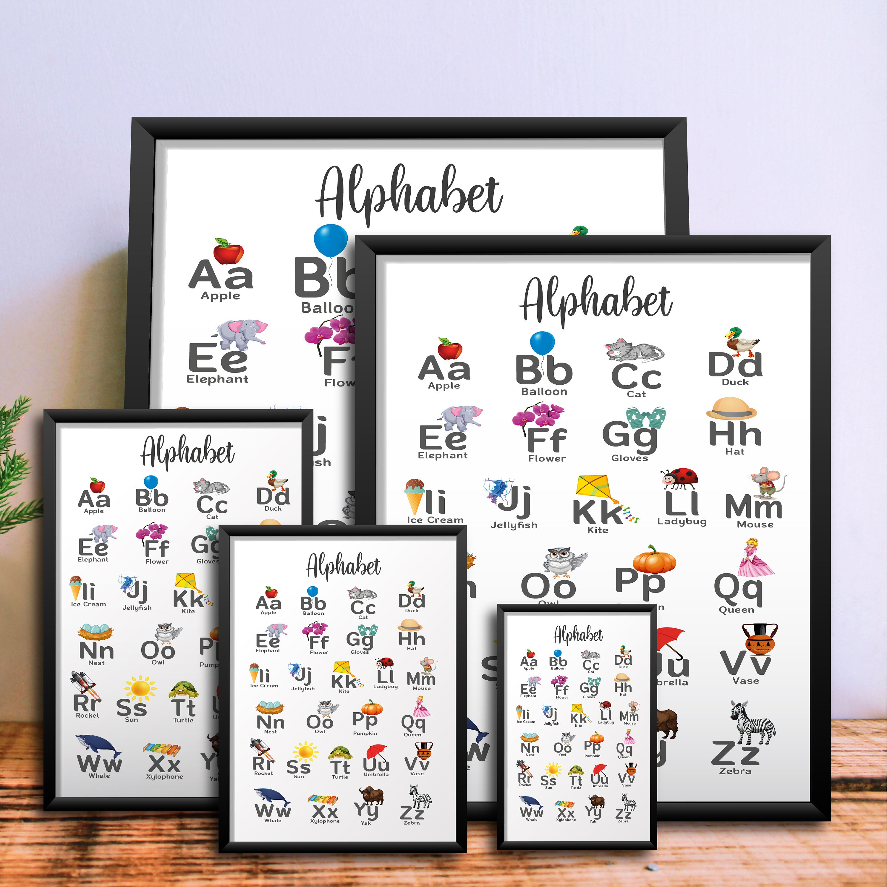 Alphabet Poster, Educational Print for Kids, Preschool Classroom ABC ...
