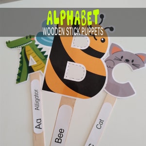 Animal Alphabet Puppets: Printable ABC Cards (instant Download) - Etsy